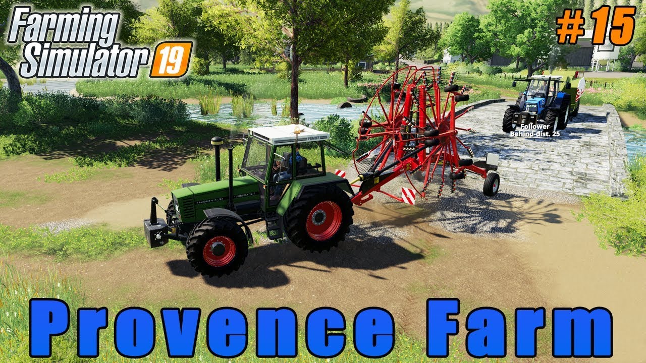 Harvesting wheat, mowing, drying, raking and baling hay | Farmer on ...