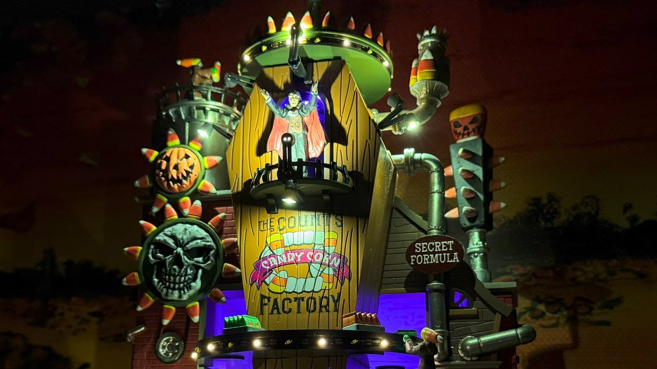 The Count's Candy Corn Factory Review - NEW for 2025 Lemax Spooky Town ...