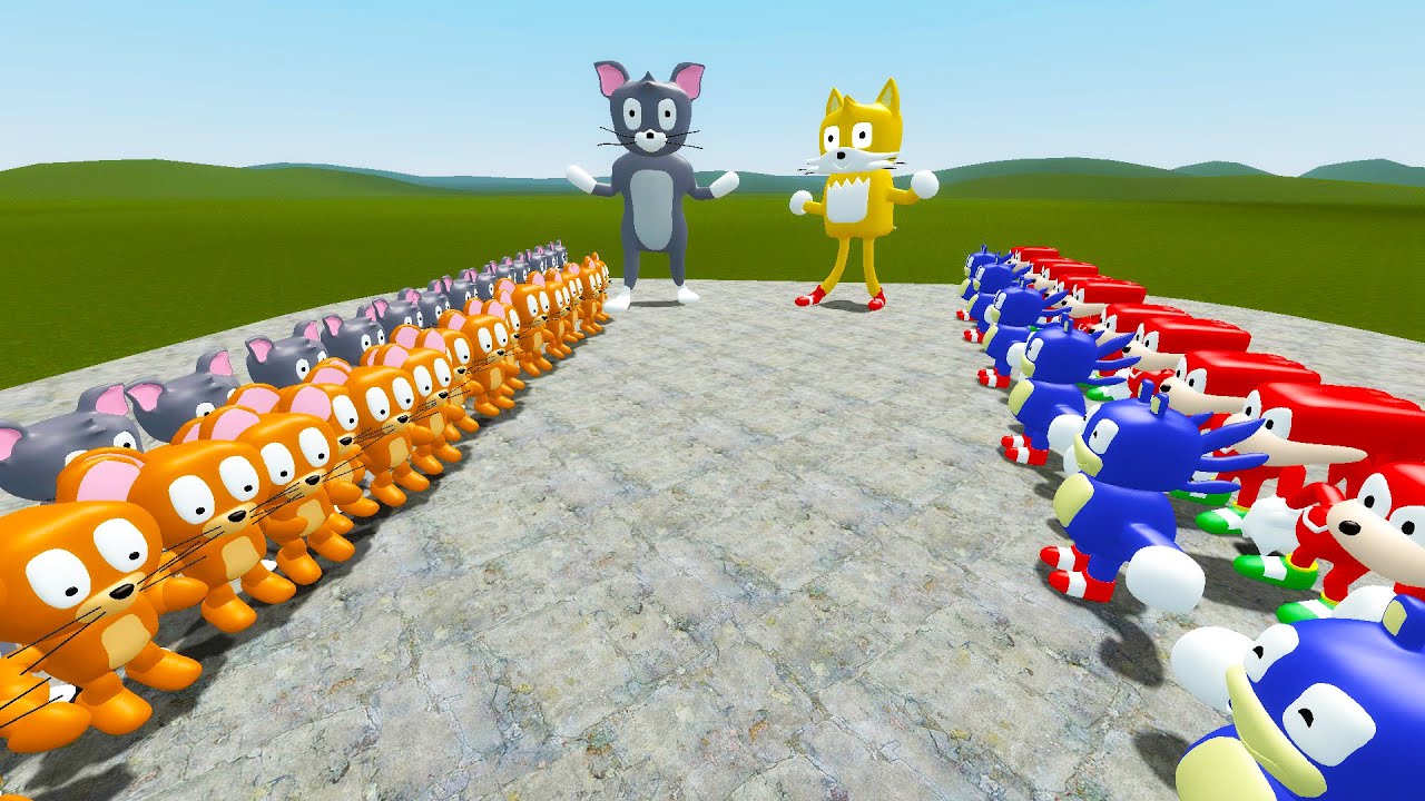 Garry's Mod - 3D Tom & Jerry ARMY VS SONIC HEROES TEAM, Minecraft ...
