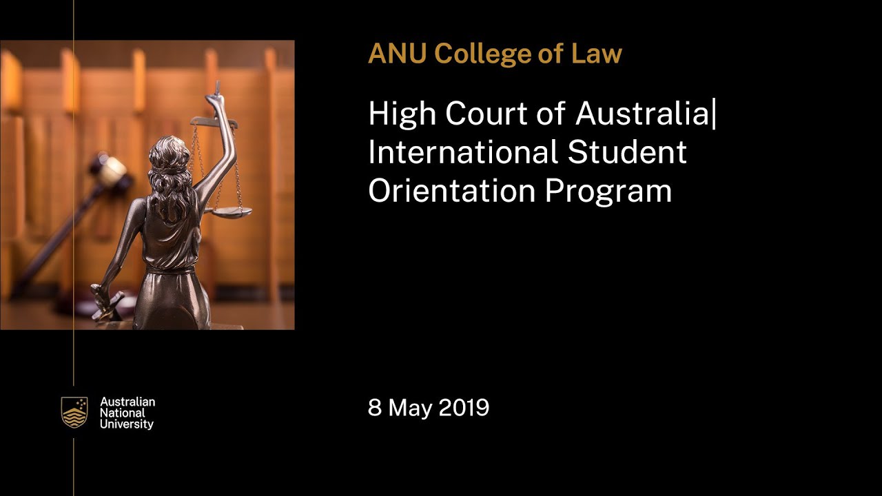 High Court of Australia | International Student Orientation Program - YouTube