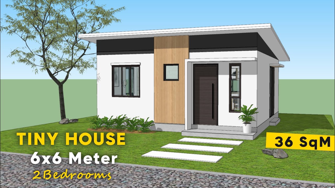 6x6m Tiny House with 2 Bedrooms | 36m² Simple Living Idea - YouTube