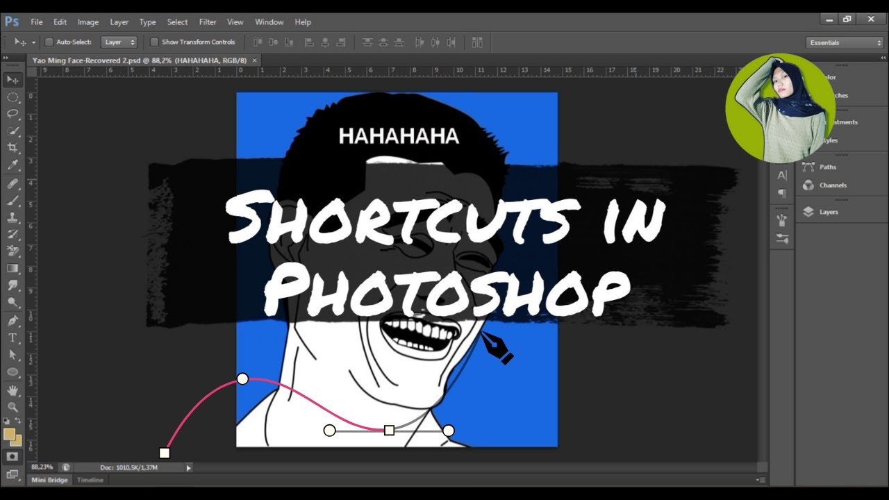 Shortcuts in Photoshop | Shortcut Key pada Pen Tool - YouTube
