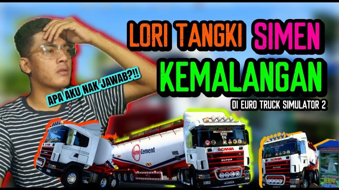 LORI SCANIA TANGKI SIMEN(BULK TANK) AMAT BERAT SAMPAI KEMALANGAN DUA ...