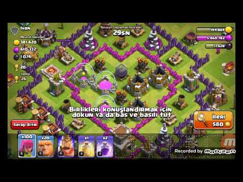 Clash of clans canlı saldirim iyi seyirler arkadaşlar