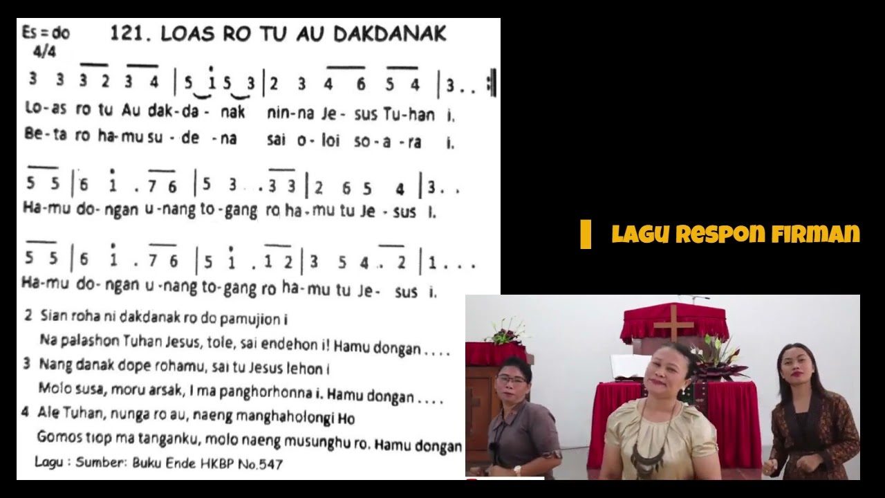 Loas Ro Tu Au Dakdanak (BE SM HKBP 121) / Tuhan Kau Gembala Kami (KJ ...