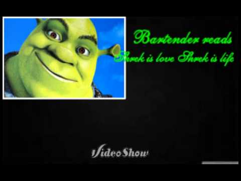 Bartender reads Shrek is love - YouTube