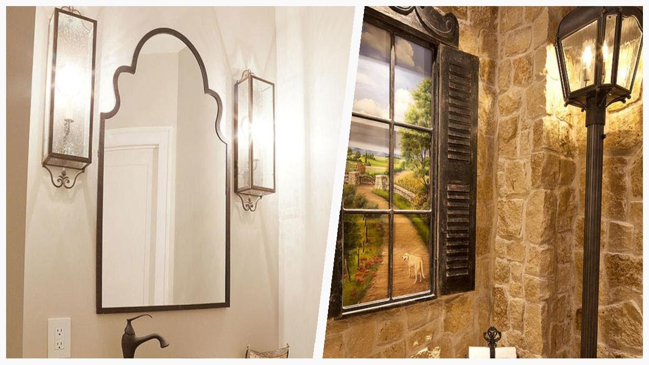 75 Brown Powder Room With Wood Countertops Design Ideas You'll Love 💎 ...