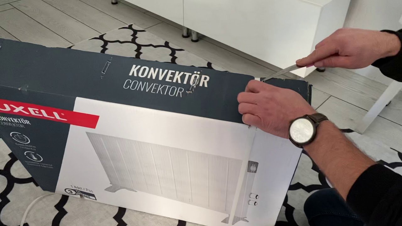 KUMTEL LUXELL KONVEKTÖR ISITICI PETEK TİPİ KUTU AÇILIMI İNCELEME - YouTube