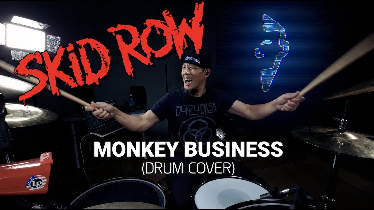 Skid Row - Monkey Business (Brandon Khoo Drum Cover) - YouTube