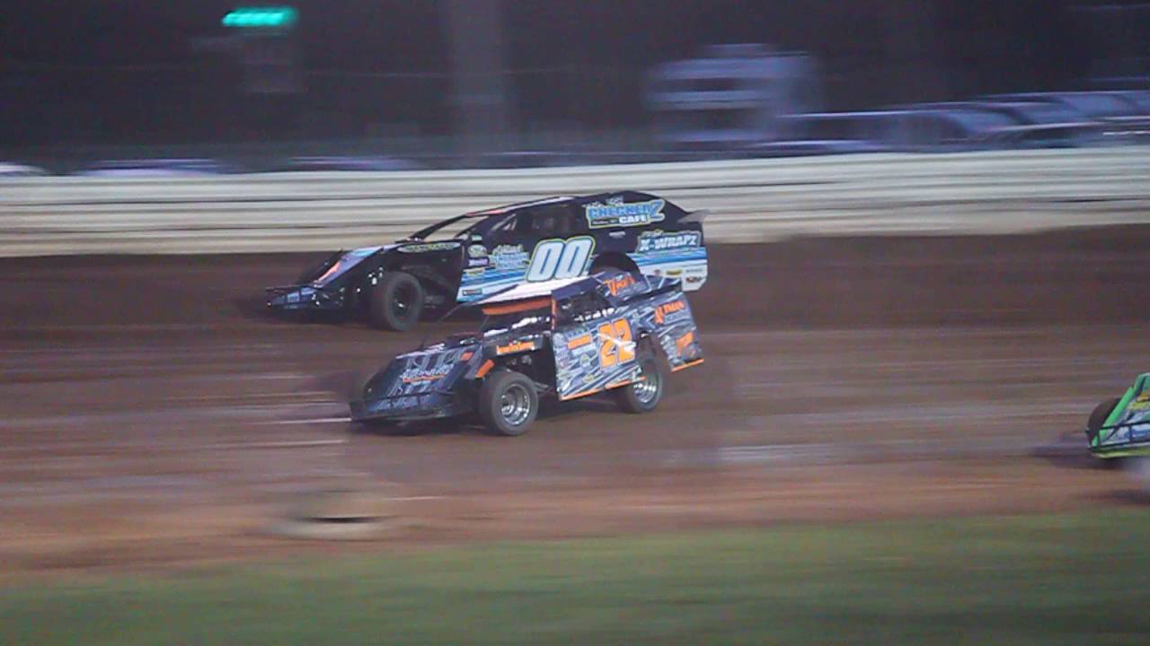 1/2 ABC Raceway Modified Heat 8-6-2016 Jeff Spacek - YouTube