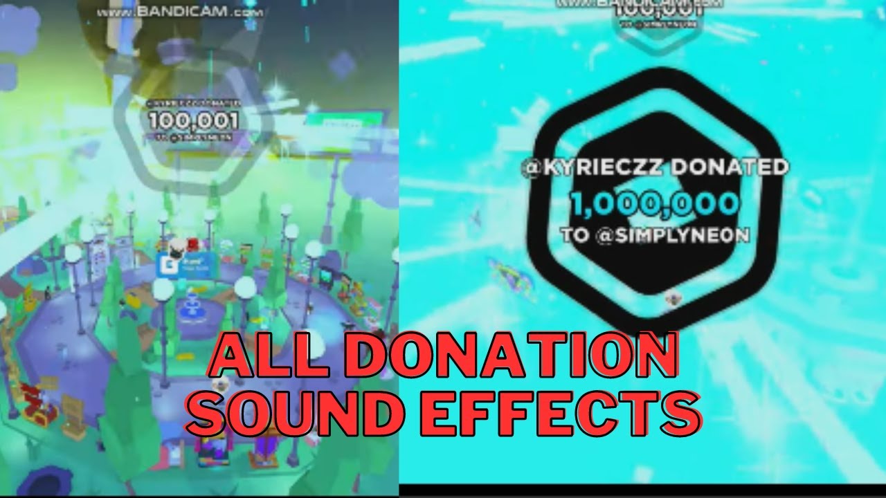 All Pls Donate Donation Sound Effects From 5 to 10M Robux! (Roblox Pls ...