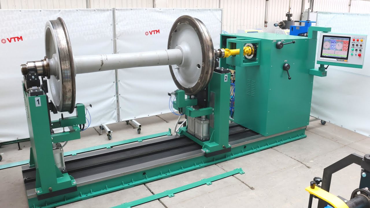 Wheelset balancing machine 9718К - Runout and unbalance measurement ...