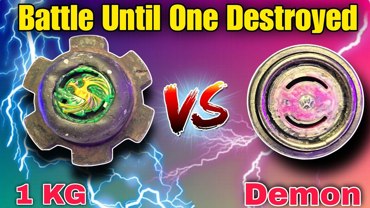 Battle Until One Destroyed ! 1 kg Beyblade Vs Demon God - YouTube