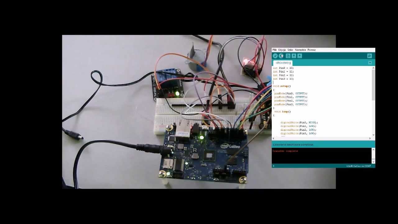 Intel Galileo i Arduino IDE - sterowanie urządzeniami - YouTube