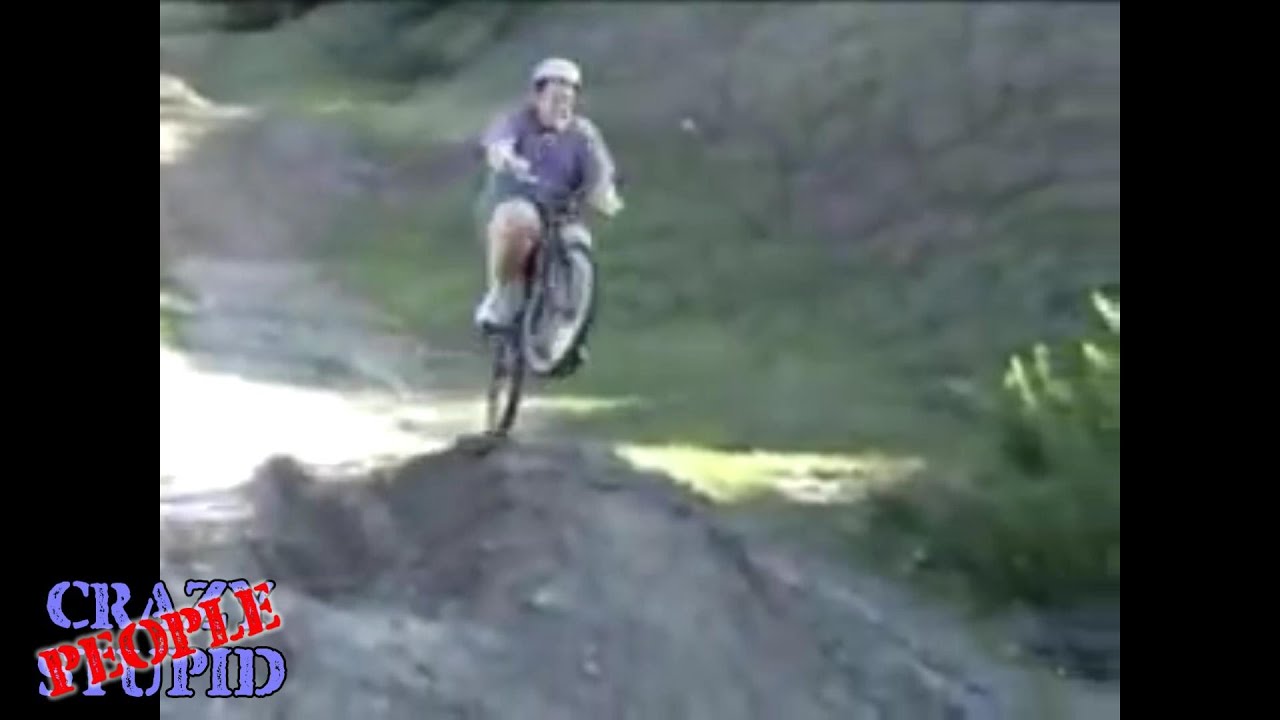 Fat guy falls biking - YouTube