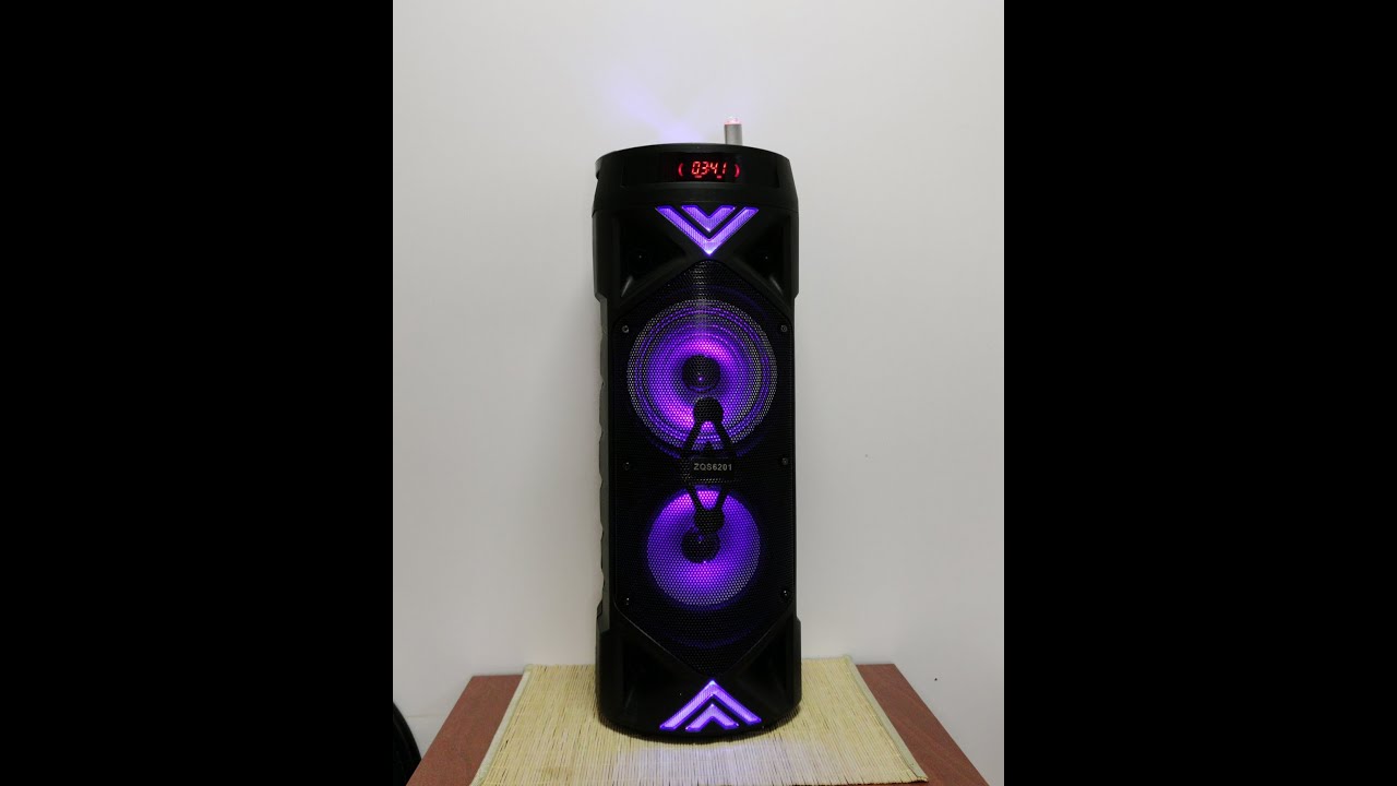 Большая портативная колонка ZQS-6201 / краткий обзор / распаковка - YouTube