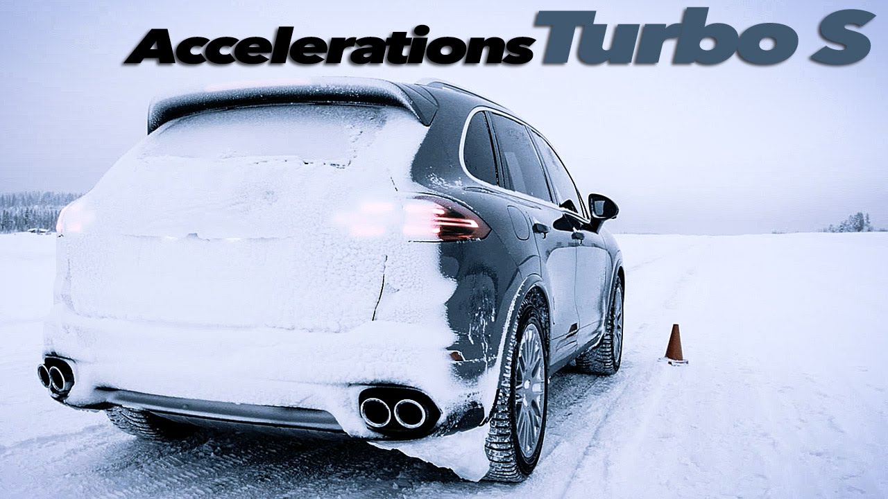 Porsche Cayenne Turbo S | SNOW ACCELERATION - Slow Motion - YouTube