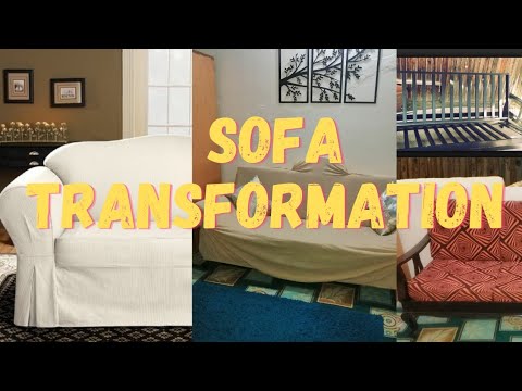 Old Sofa Transformation||new sofa cover style|| - YouTube