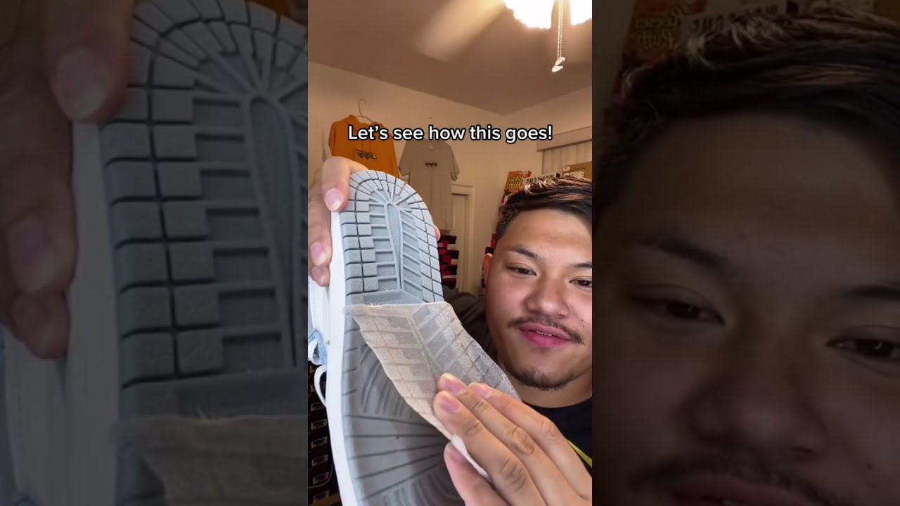 PEELING SOLE PROTECTORS OFF SNEAKERS *SATISFYING* #shorts - YouTube