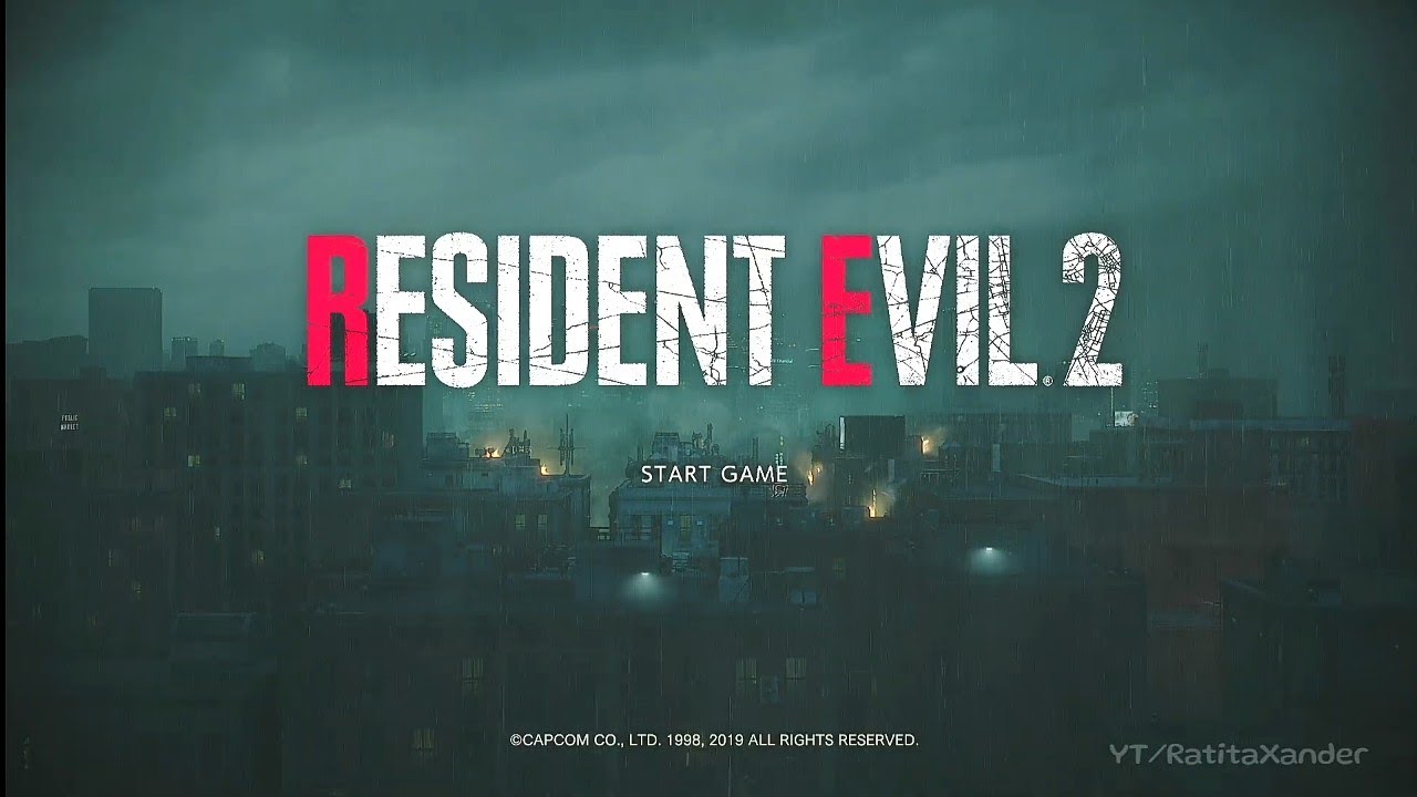 Resident Evil 2 Remake | Main Menu Rainy Ambience - YouTube