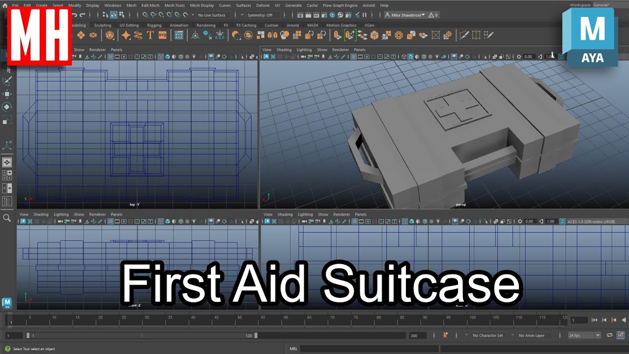 Maya 2025 tutorial : Let's model a First Aid case - YouTube
