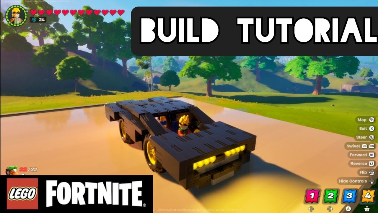 How to build a Muscle Car in Lego Fortnite (Dodge Charger) - YouTube