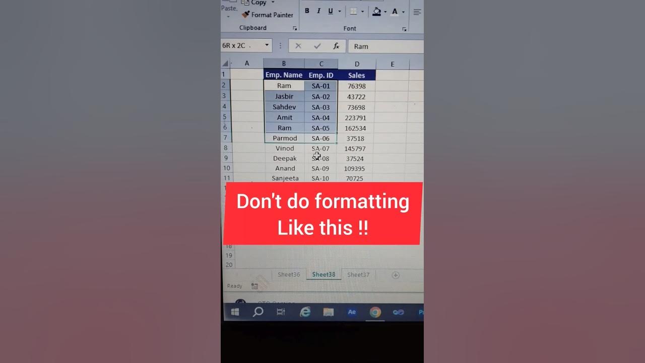 Quick Formatting in Excel‼️ #excel #exceltips #exceltricks #computertips #shorts - YouTube