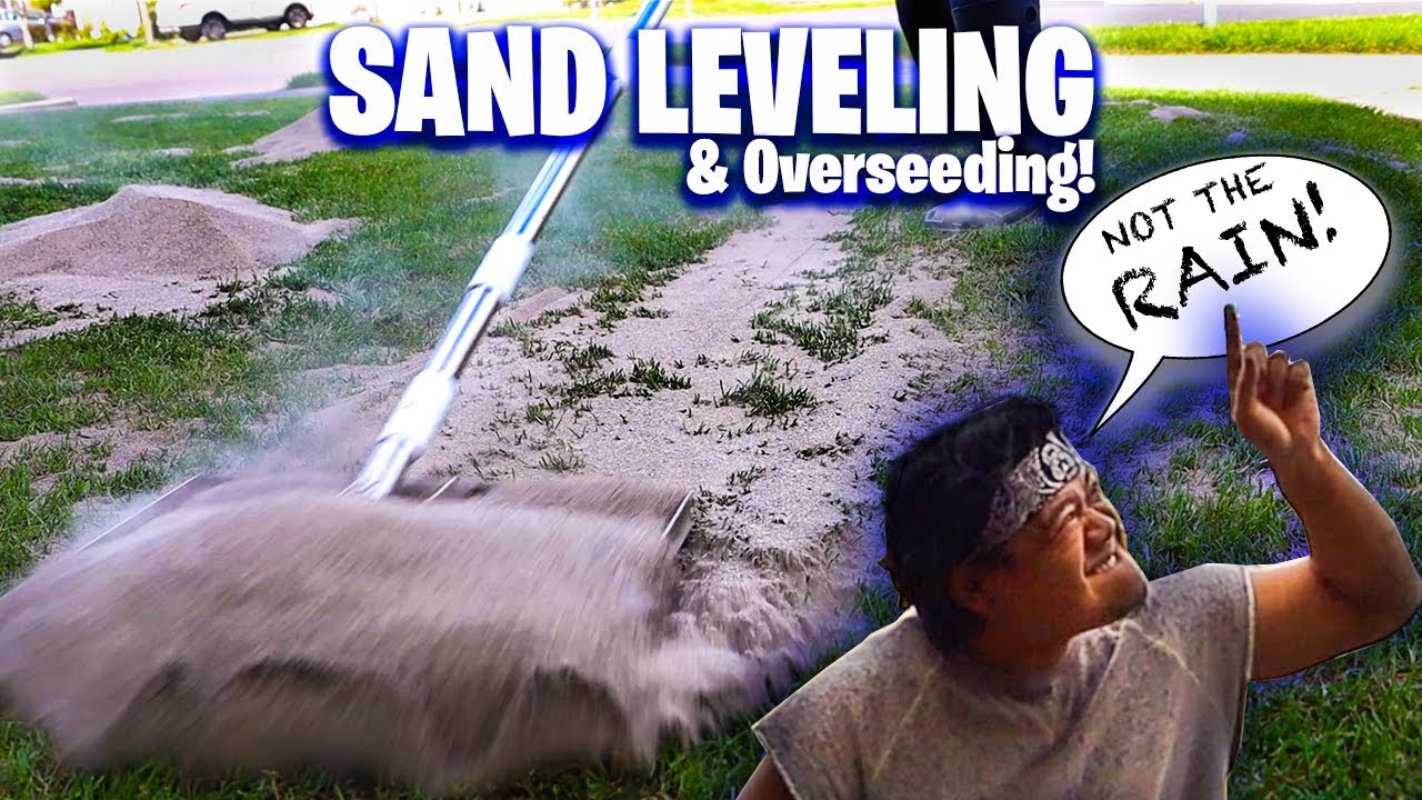 Sand Leveling & Overseeding My lawn! - YouTube