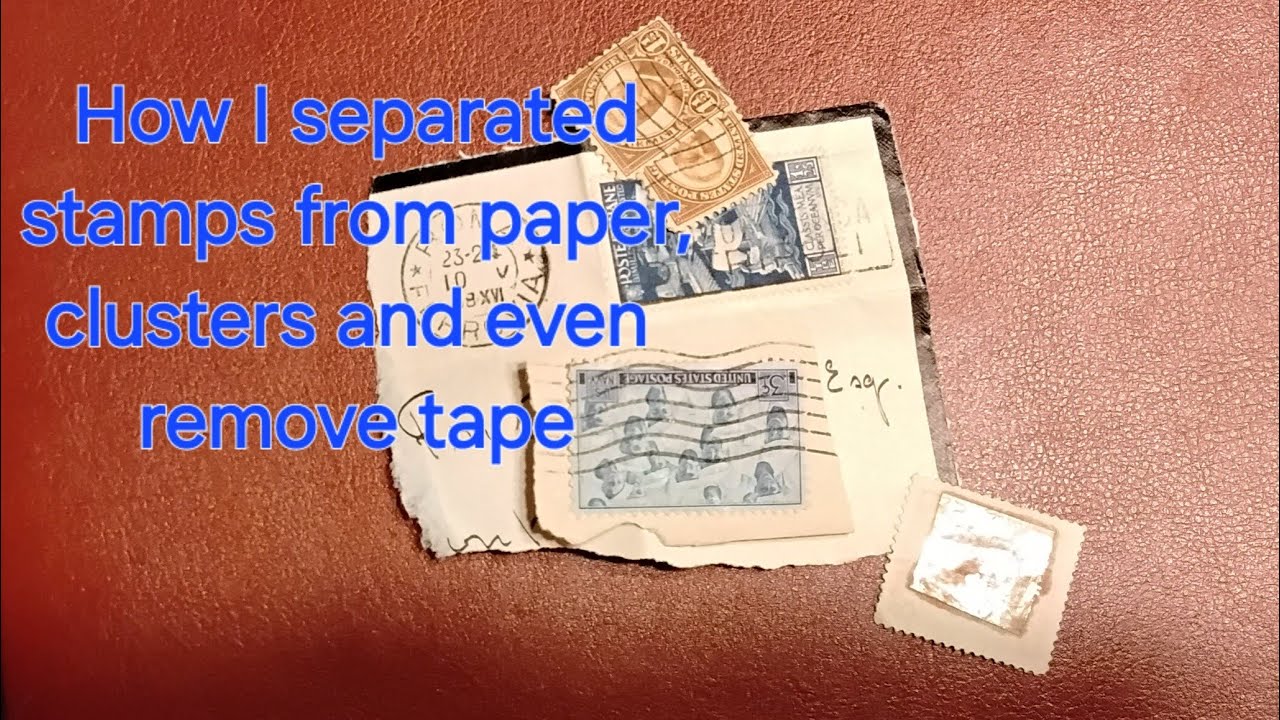 How I take Lick & Stick Stamps off of paper envelopes and more. - YouTube