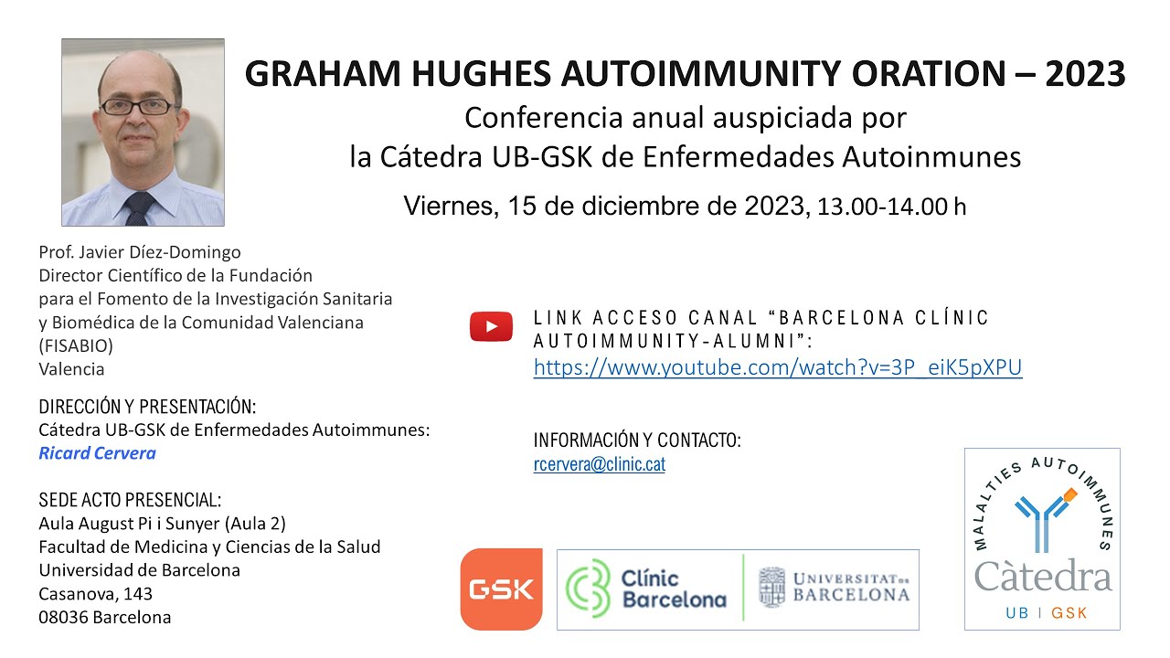 GRAHAM HUGHES AUTOIMMUNITY ORATION 2023 - YouTube