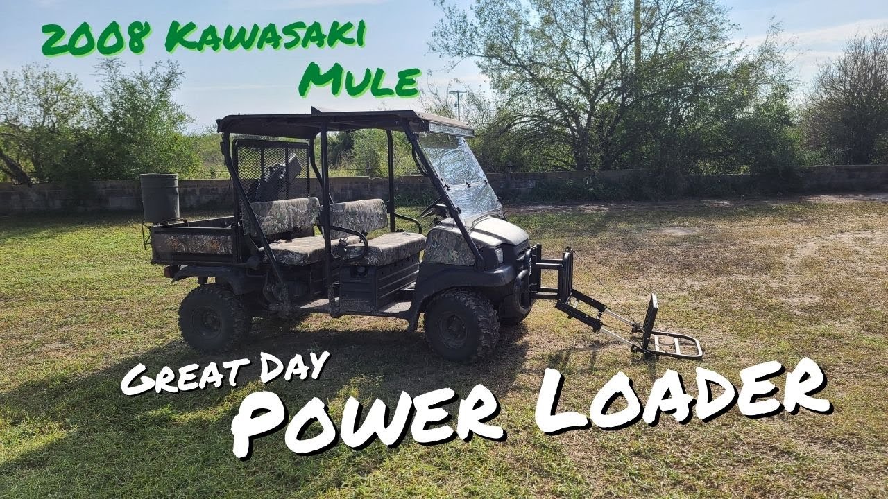 2008 Kawasaki Mule - Great Day Power Loader UTV Install - YouTube