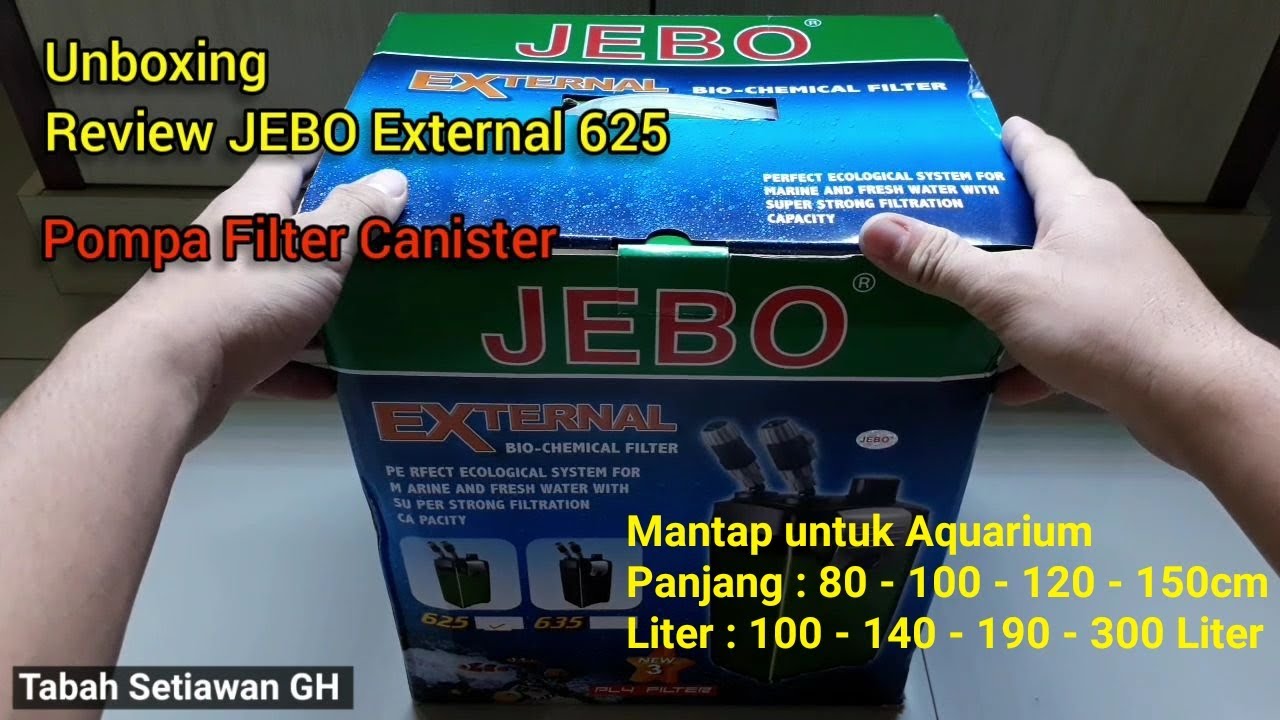Unboxing Pompa Filter Canister - Review JEBO External 625 Filter ...