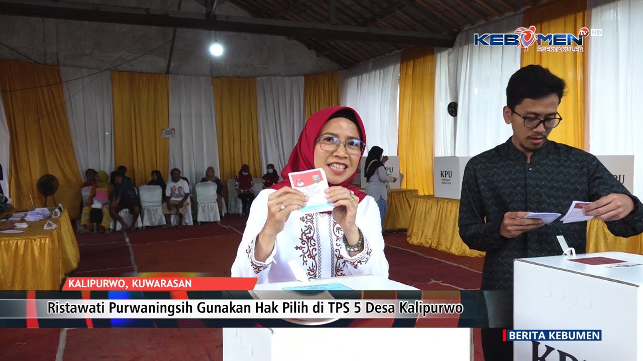 Ristawati Purwaningsih Nyoblos di TPS 5 Desa Kalipurwo Kuwarasan - YouTube