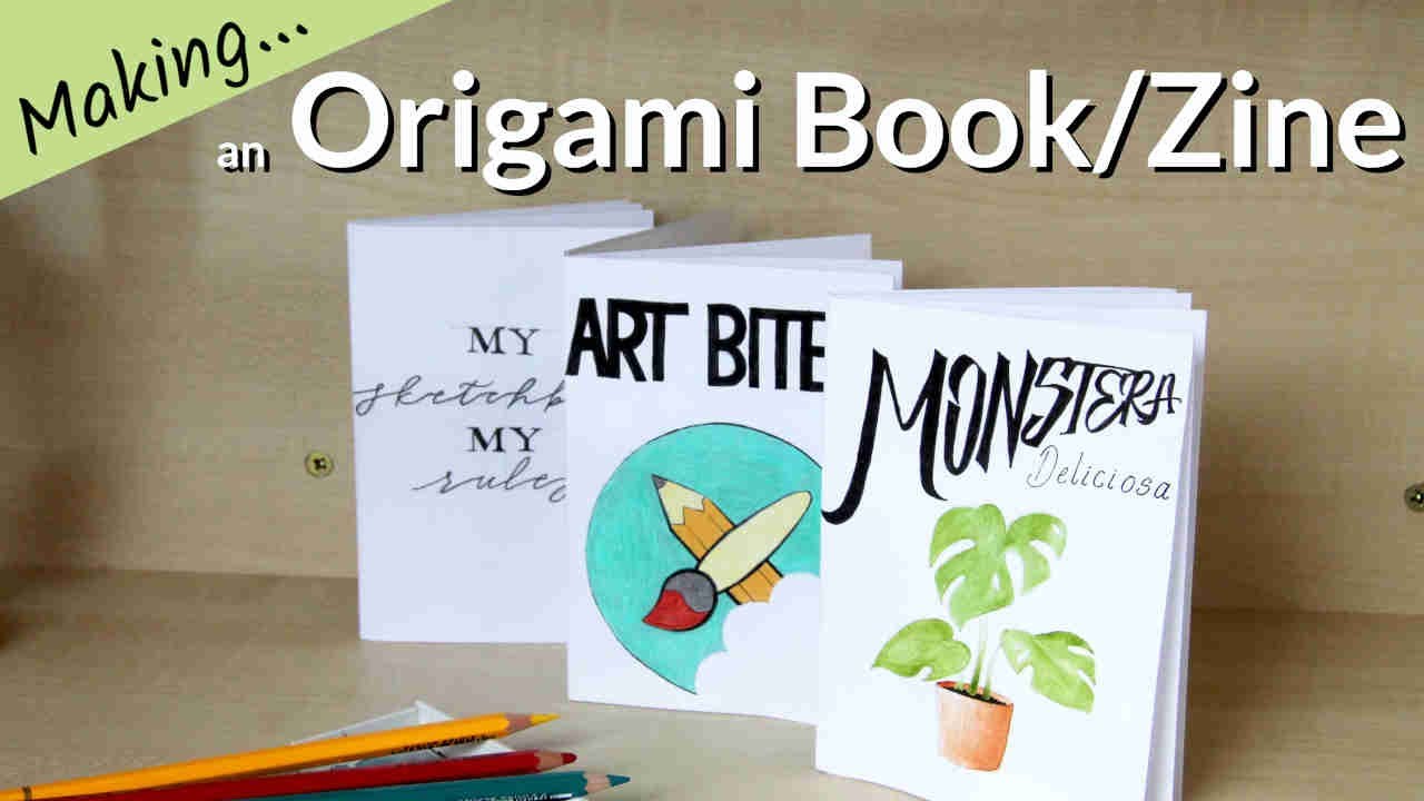 How to make an Origami Book/Zine from a single sheet of paper - YouTube