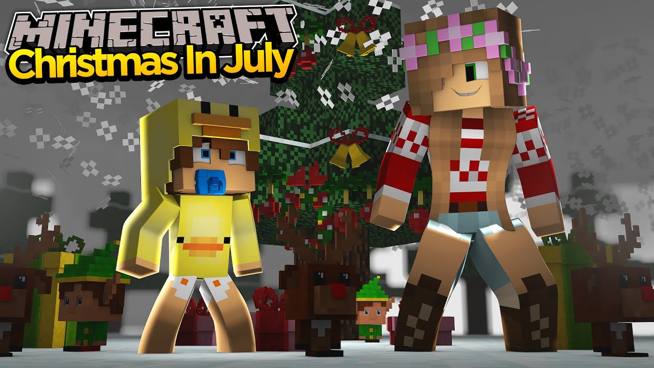 Minecraft - Little Kelly Adventures : CHRISTMAS IN JULY! w/ Baby Duck ...