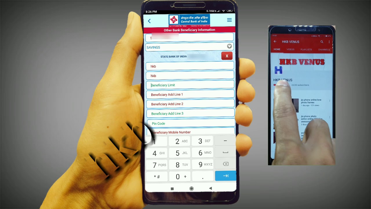 cent mobile app | add beneficiary in central bank of india mobile ...