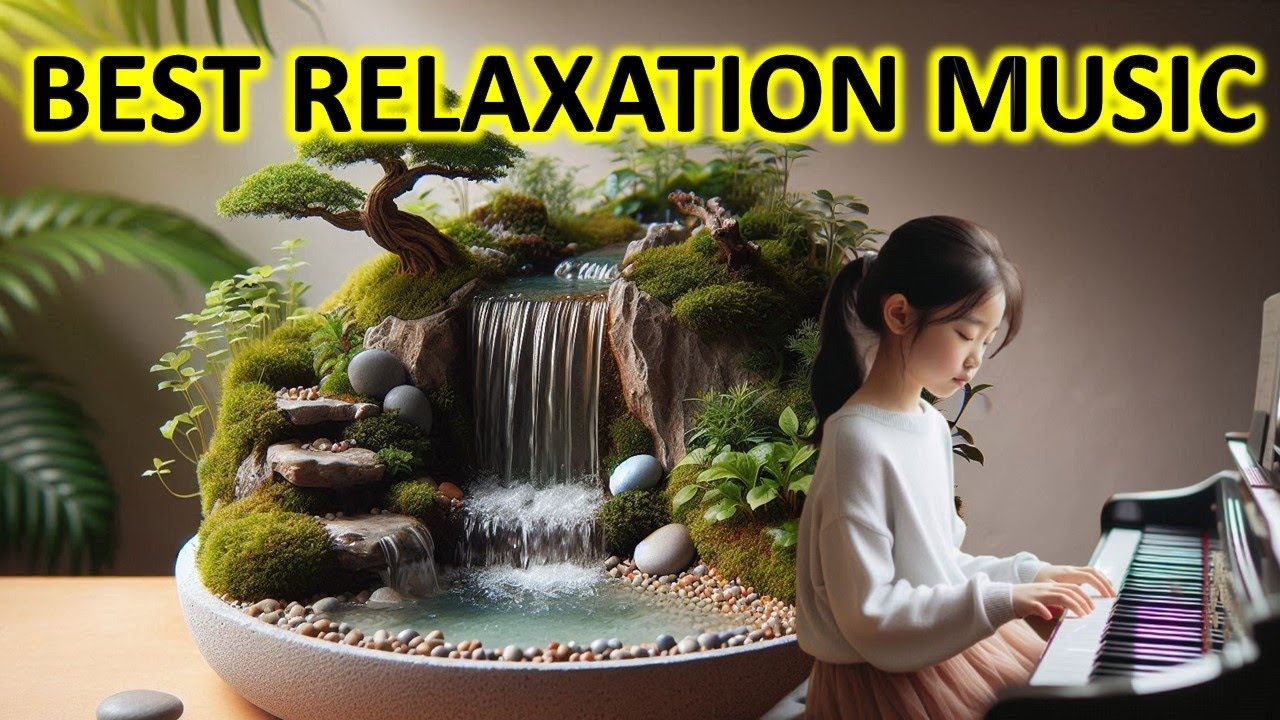 The Most Relaxing Zen Garden Waterfall You'll Ever See 💧 Music with ...