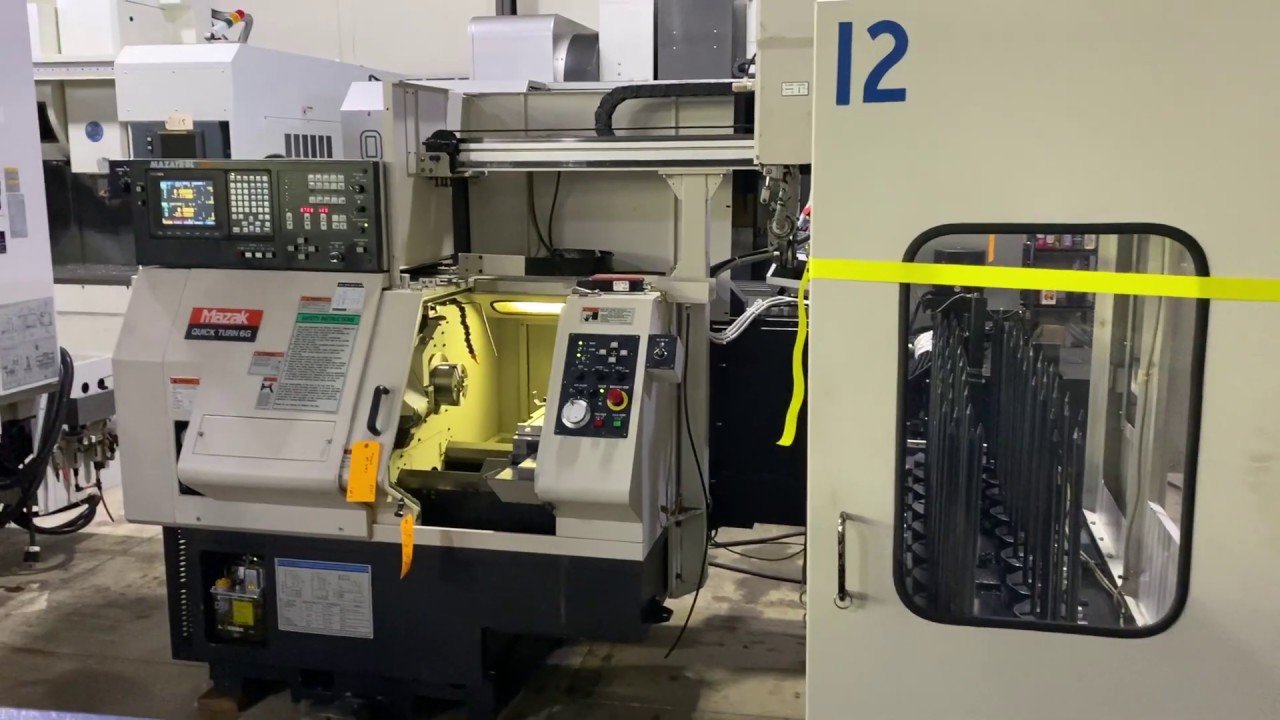 MAZAK QT6GXP w/ GANTRY Stock Number: 8281 - YouTube