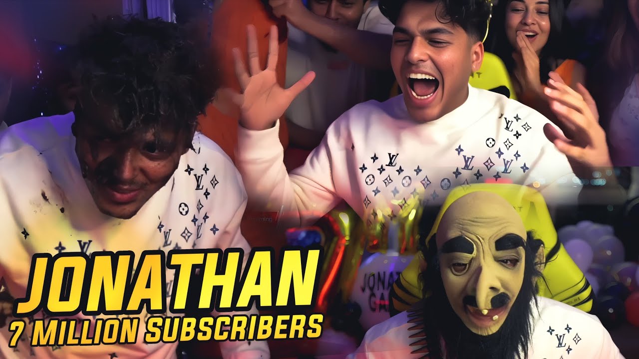 JONATHAN GAMING 7MILLION SUBSCRIBERS CELEBRATION 🎈🎉 MOMENTS ...