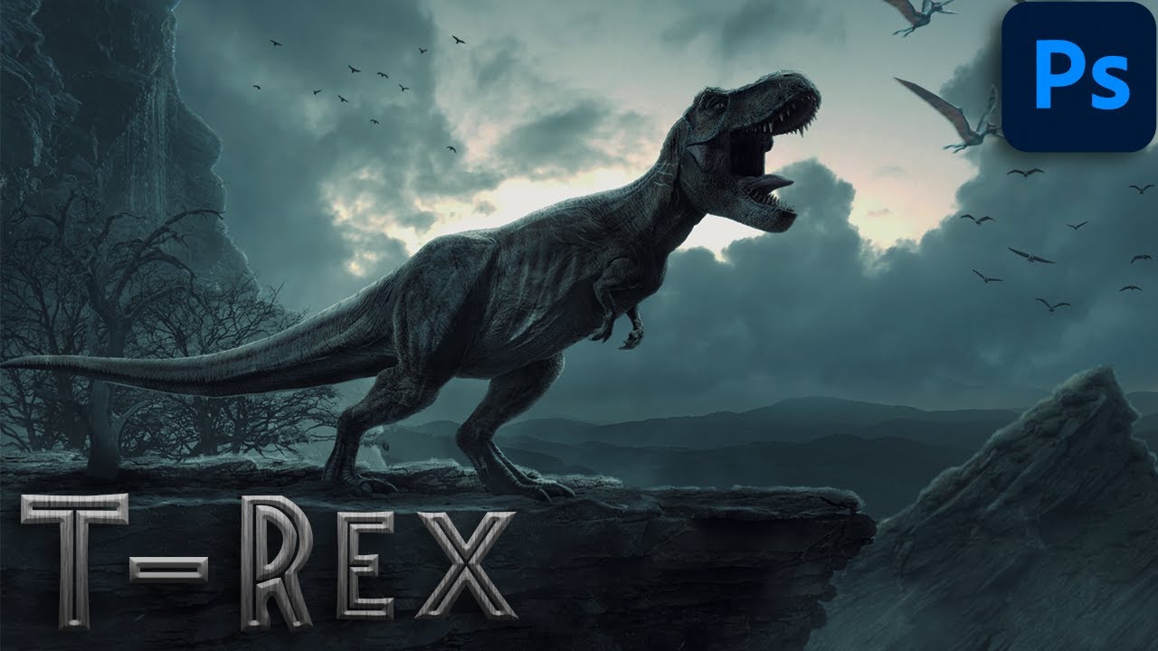 T-Rex Photoshop Photo Manipulation Speed Art | 3D Guys - YouTube