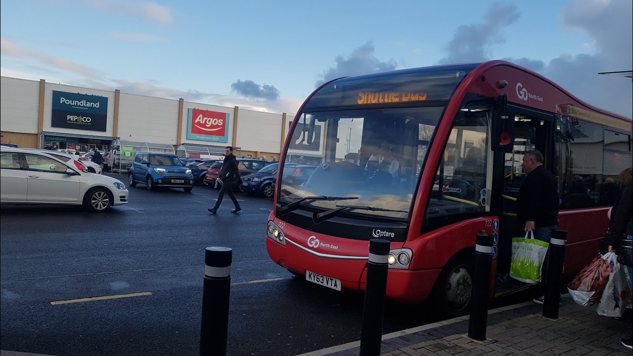 Go North East 722 on the Free Asda Shuttle A1 Service - YouTube