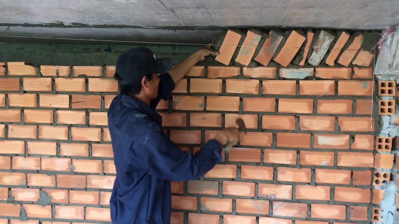 Place inserts in the beam position - guide the wall - YouTube