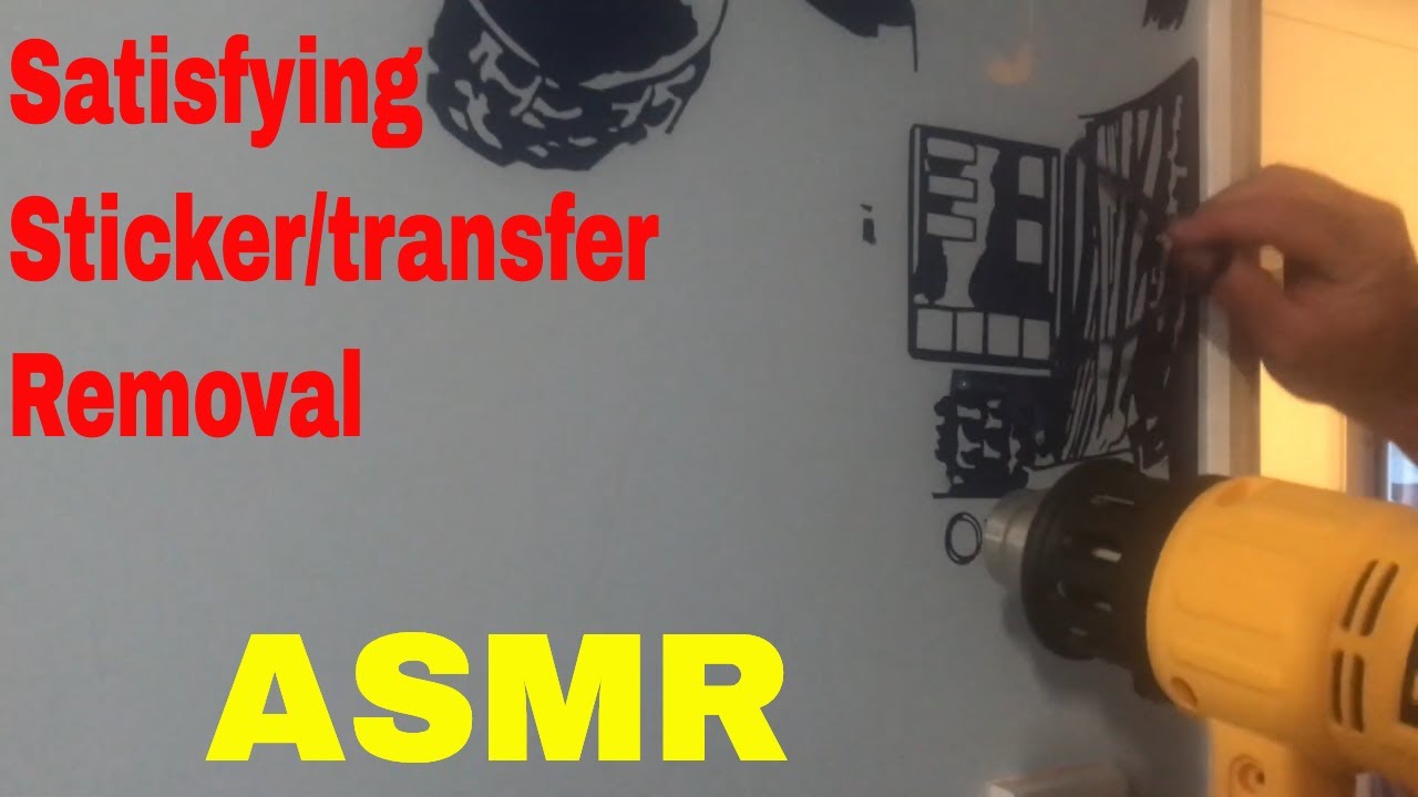 How to Remove Wall Stickers/Transfers/Decals - Relaxing ASMR - YouTube
