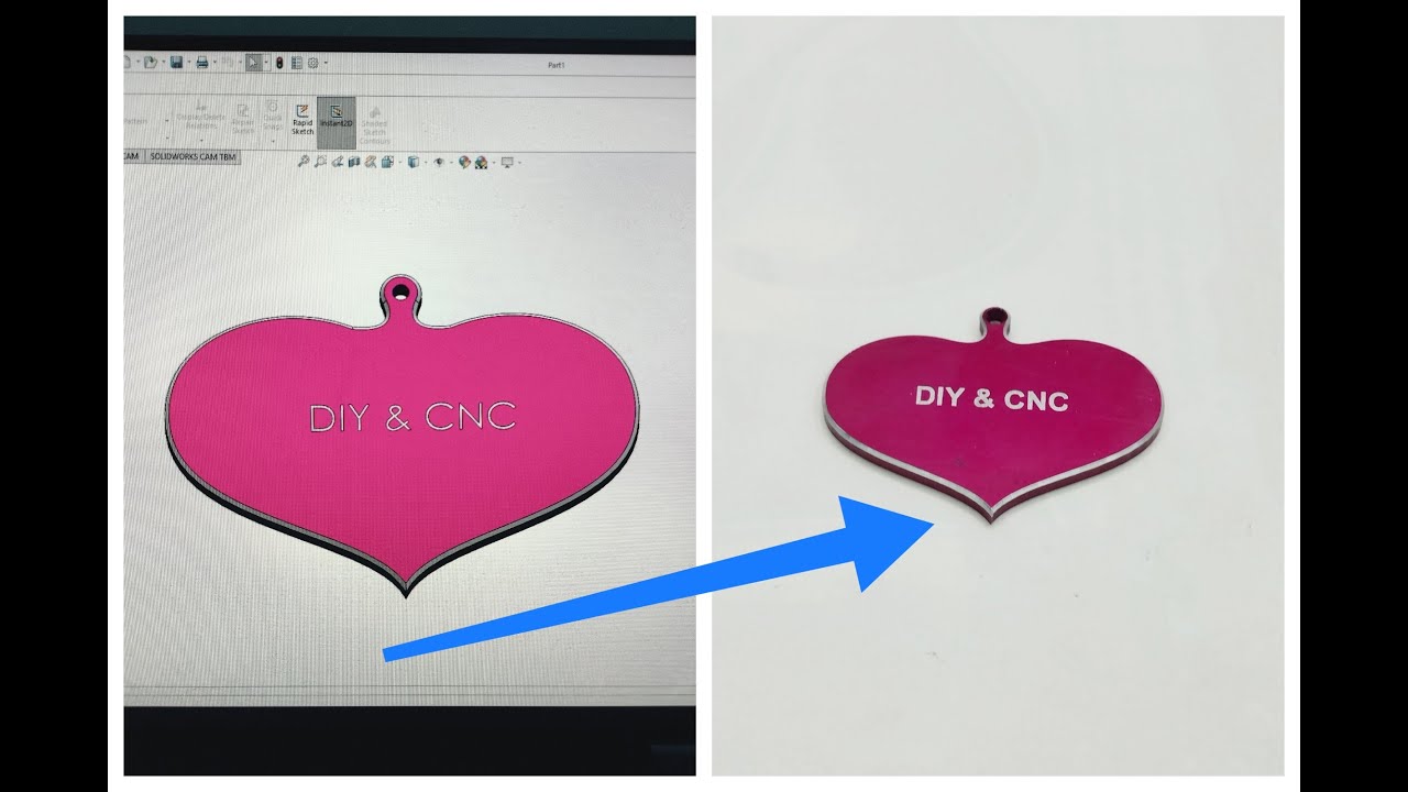 Heart-Shaped Keychain: Crafting the Perfect Design from Computer to CNC ...