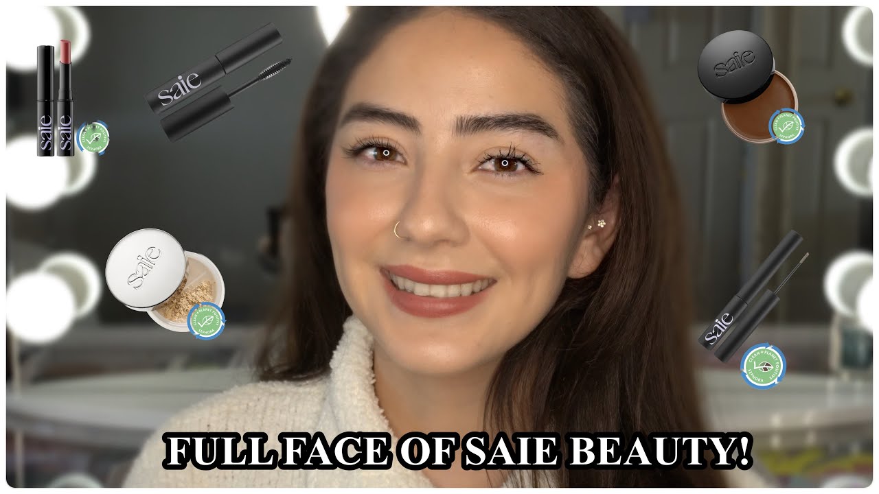 FULL FACE OF SAIE BEAUTY| FIRST IMPRESSIONS & REVIEW - YouTube