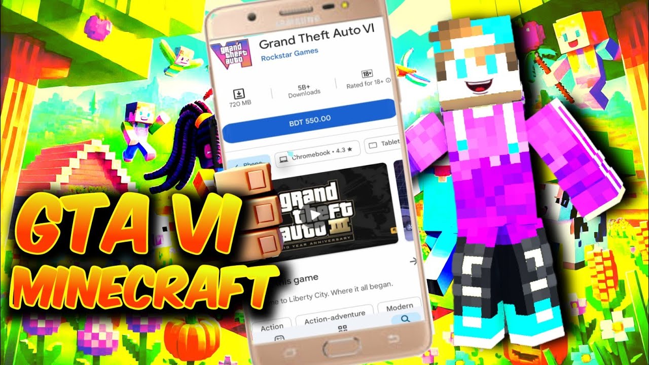 I played GTA VI inside Mimecraft🤠.You can't miss it - YouTube