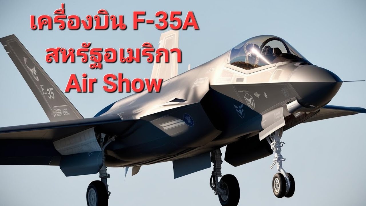 Full เครื่องบิน F-35A จากประเทศสหรัฐอเมริกาบินแสดง Air Show #f35 #f35lightning #f35b #f35a บิน ...