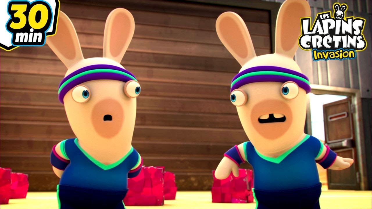 Qui veut être dans l'équipe des Lapins ? | Les Lapins Crétins Invasion | Animaj Kids - YouTube