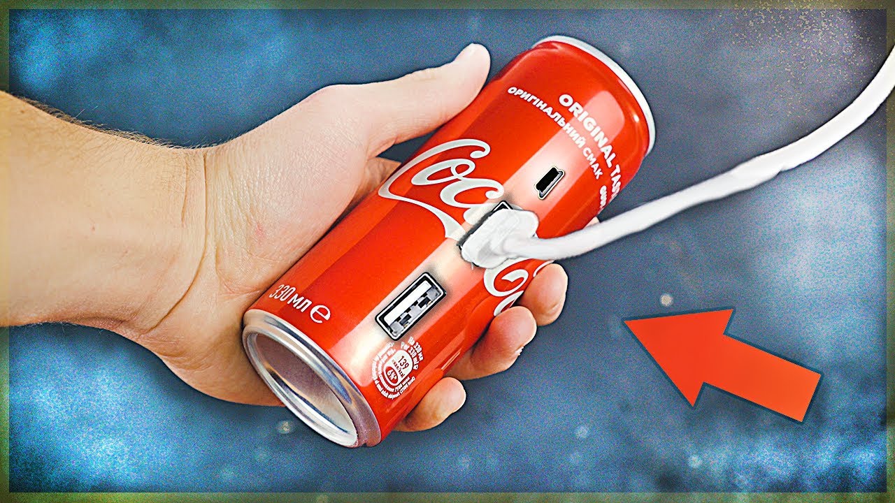 HOW TO MAKE POWER BANK FROM COKE - YouTube