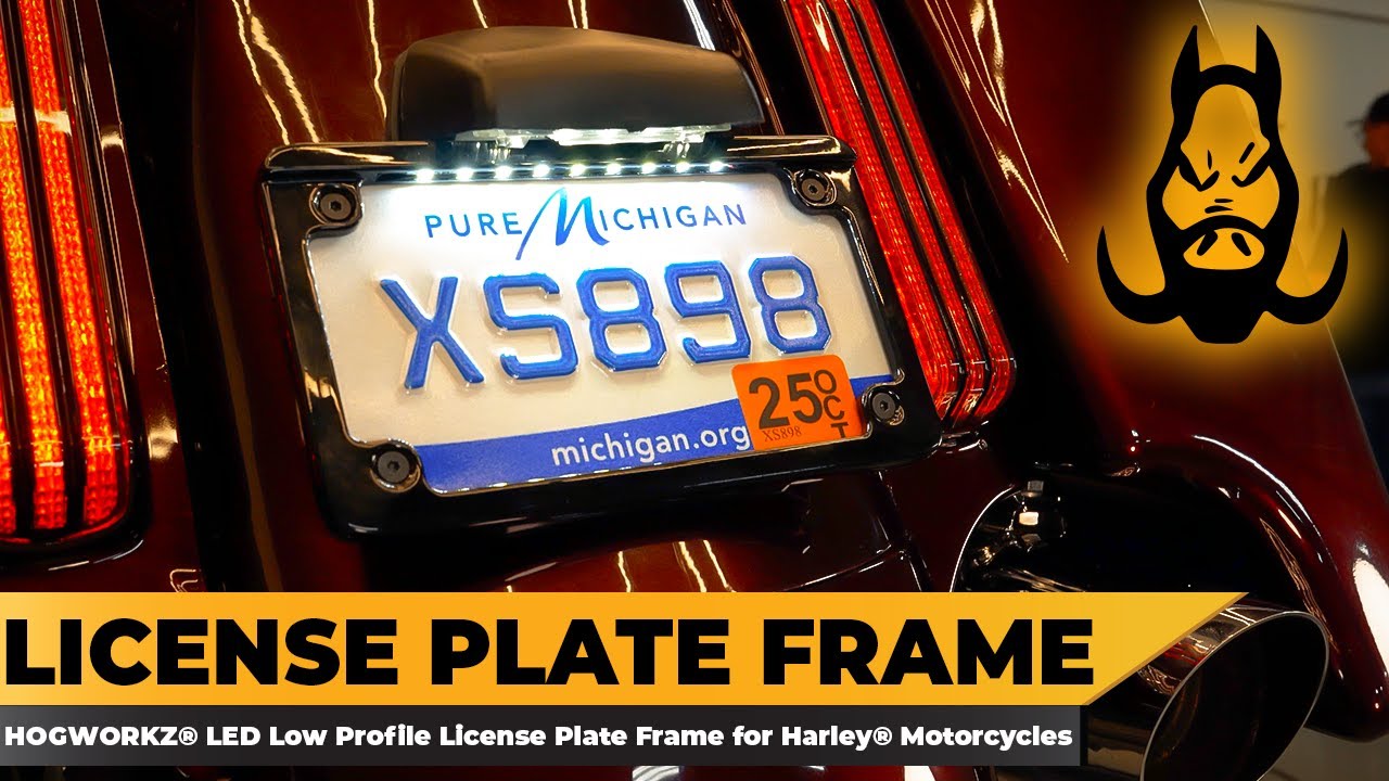 HOGWORKZ® LED Low Profile License Plate Frame for Harley-Davidson ...